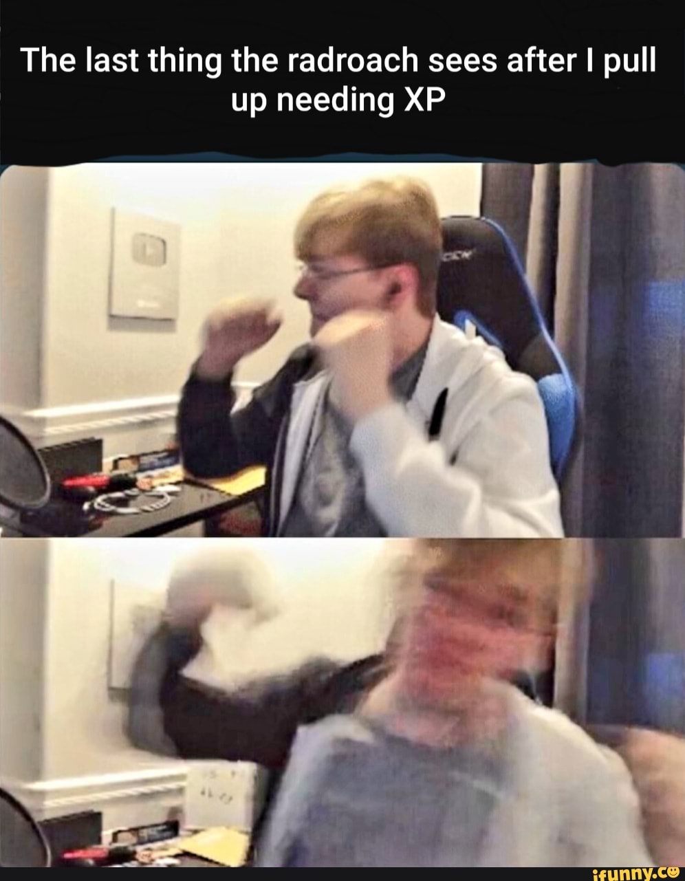 The last thing the radroach sees after I pull up needing XP - iFunny