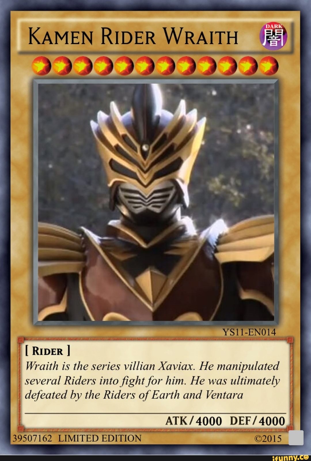 KaMEN RIDER WRAITH --"I pe Wraith is the series villian Xaviax. He ...