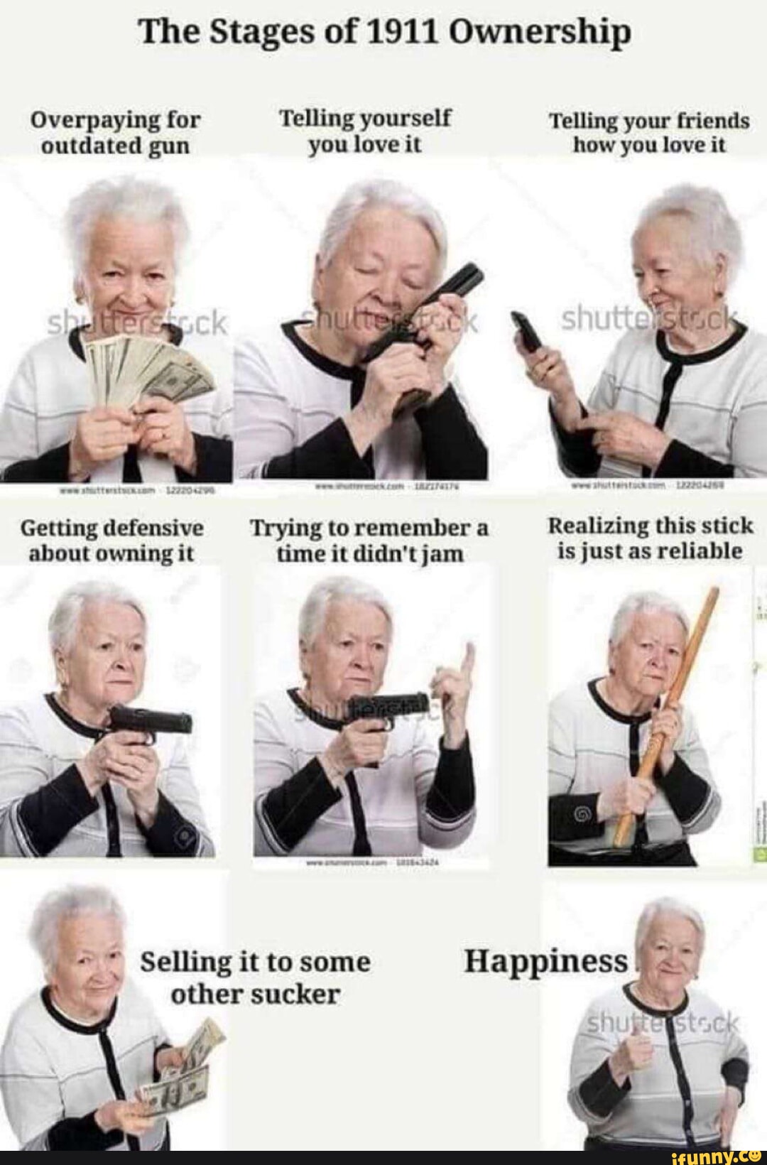 The Stages of 1911 Ownership Overpaying for Telling yourself Telling ...