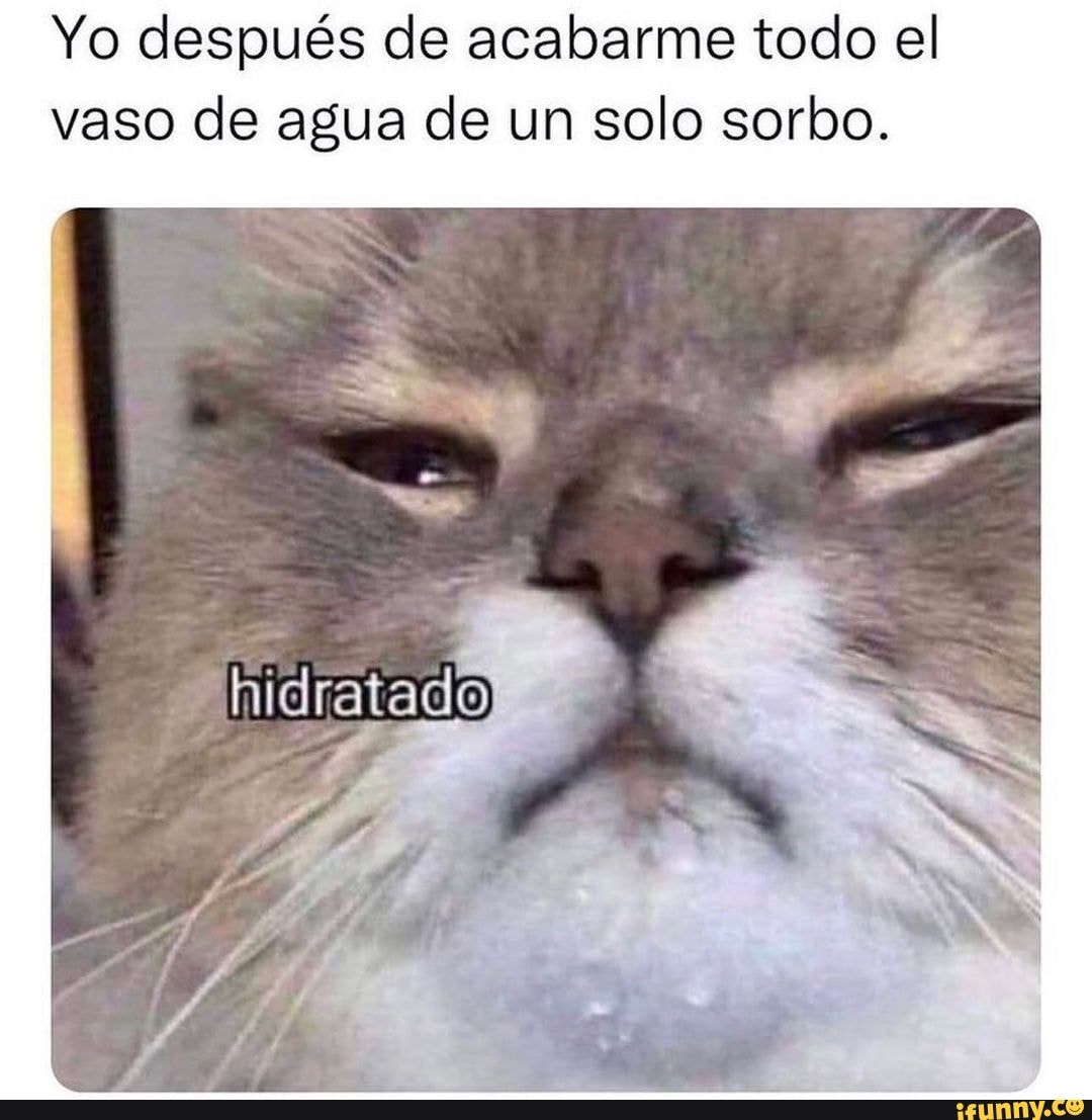 Yo después de acabarme todo el vaso de agua de un solo sorbo. - )