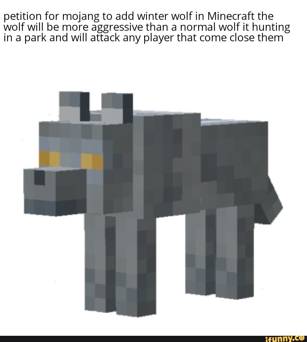 Petition for mojang to add winter wolf in Minecraft the wolf will be ...