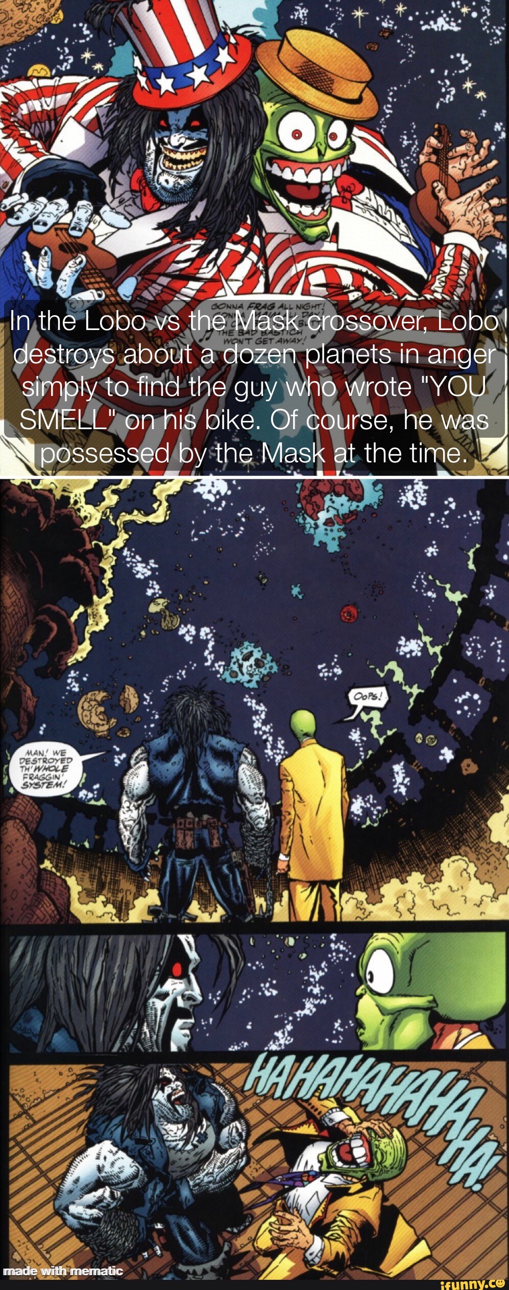 SSS Ss In the Lobo vs the 'Mask crossover, Lobo- destroys about a dozen ...