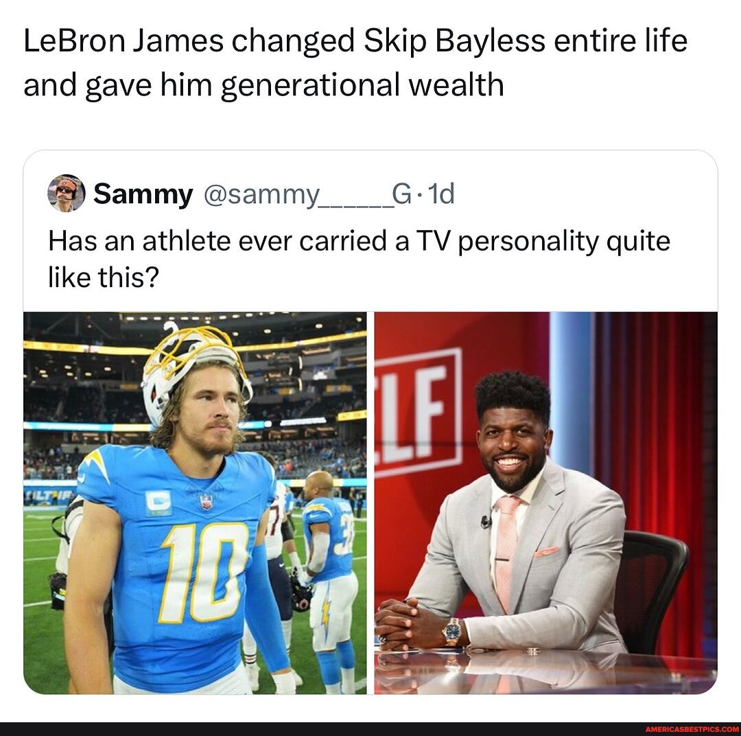 Facts 😂 Via X// Sammy_____G - LeBron James changed Skip Bayless entire ...