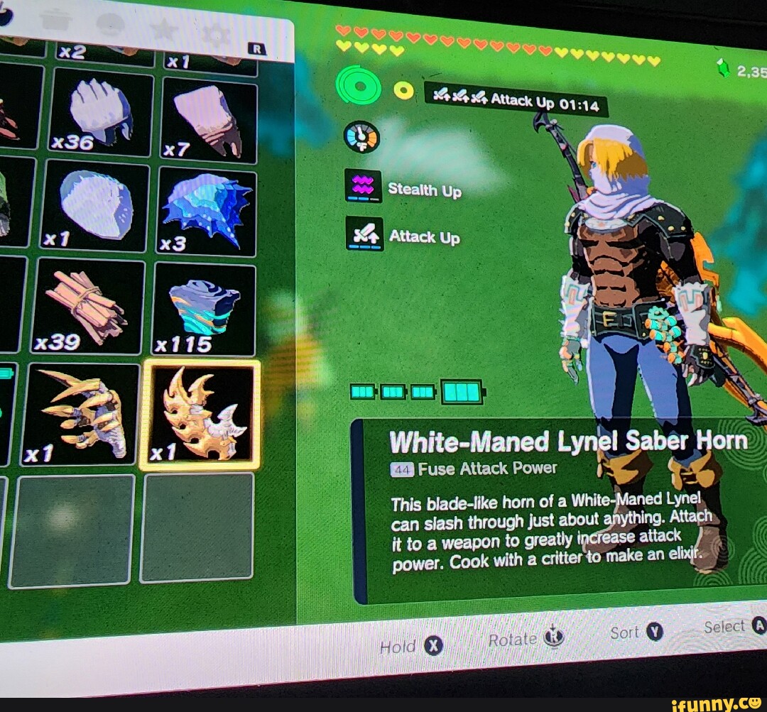 Fuse Attack Power Stealth Up Up White-Maned Lyn ip This blade-like horn ...