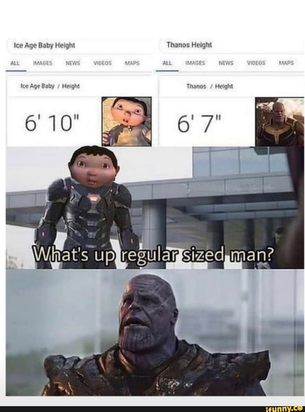 Ice Age Baby Height Thanos Height MAGE 6' lce Age Baby / Height Thanos ...