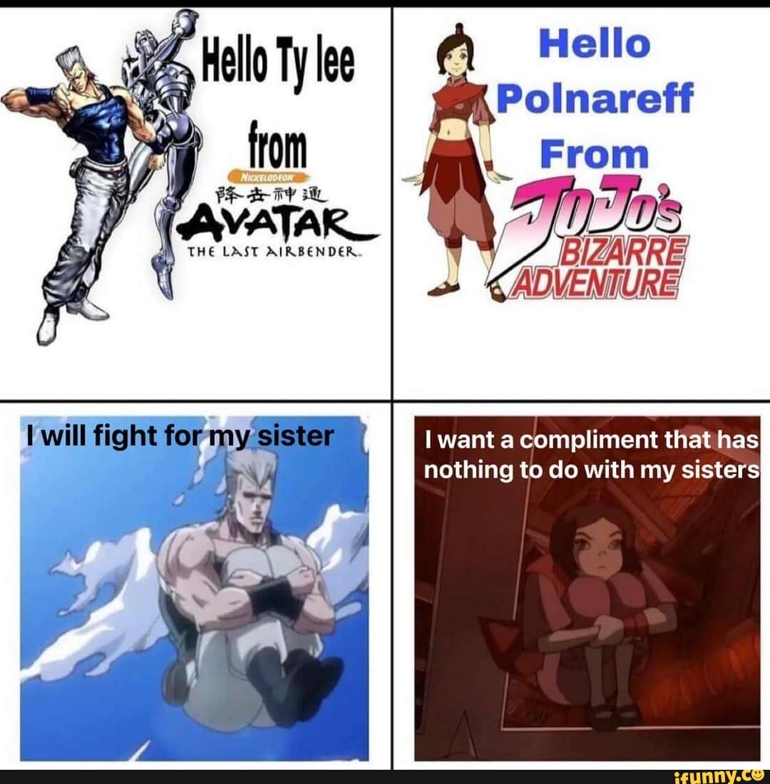 Hello Polnareff from From THE LAST AIRBENDER fight formysister BIZARRE ...