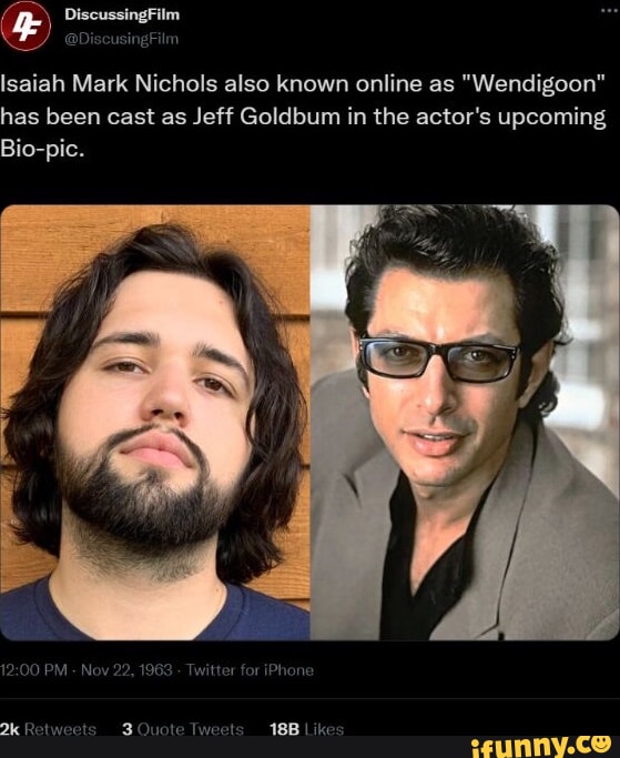 Isaiah Mark Nichols also known online as "Wendigoon" has been cast as ...