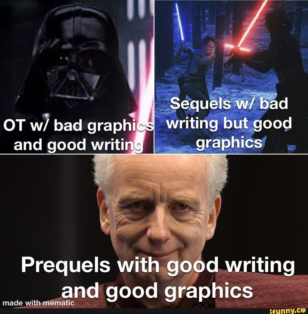 I Sequels w/ bad OT w/ bad graphies_ writing but good and good writing ...