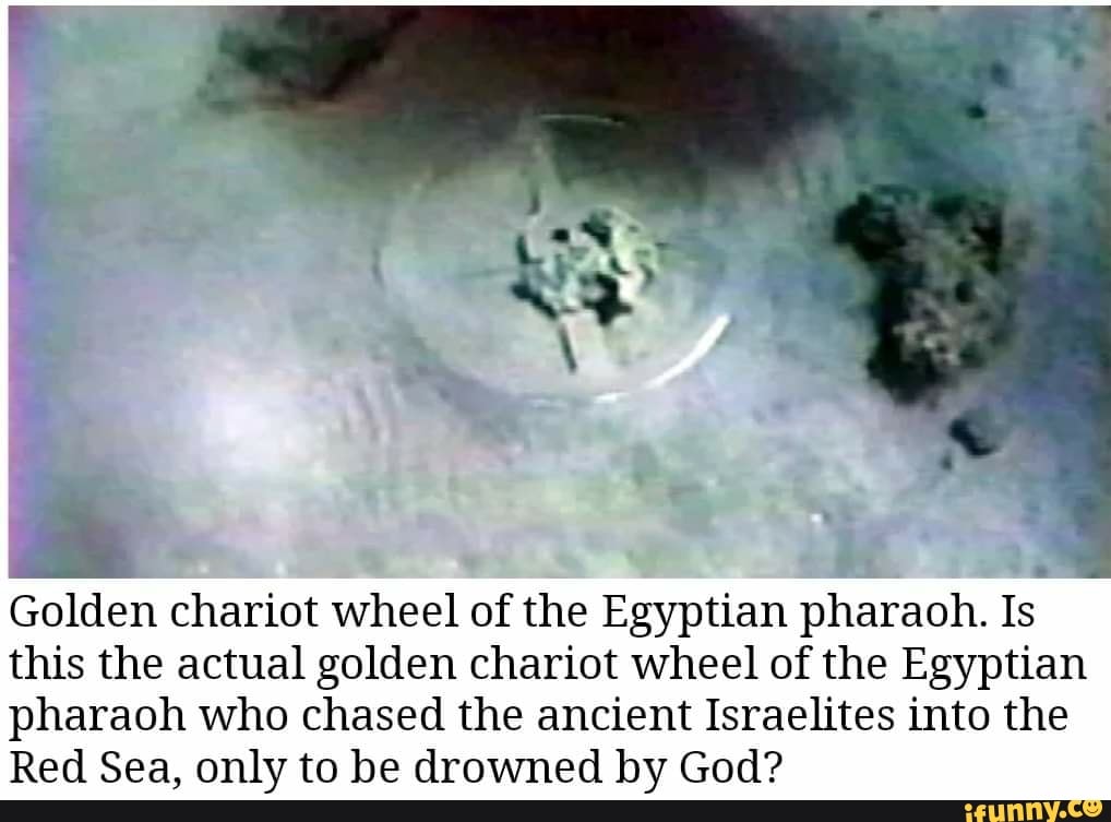Golden chariot wheel of the Egyptian pharaoh. Is this the actual golden ...