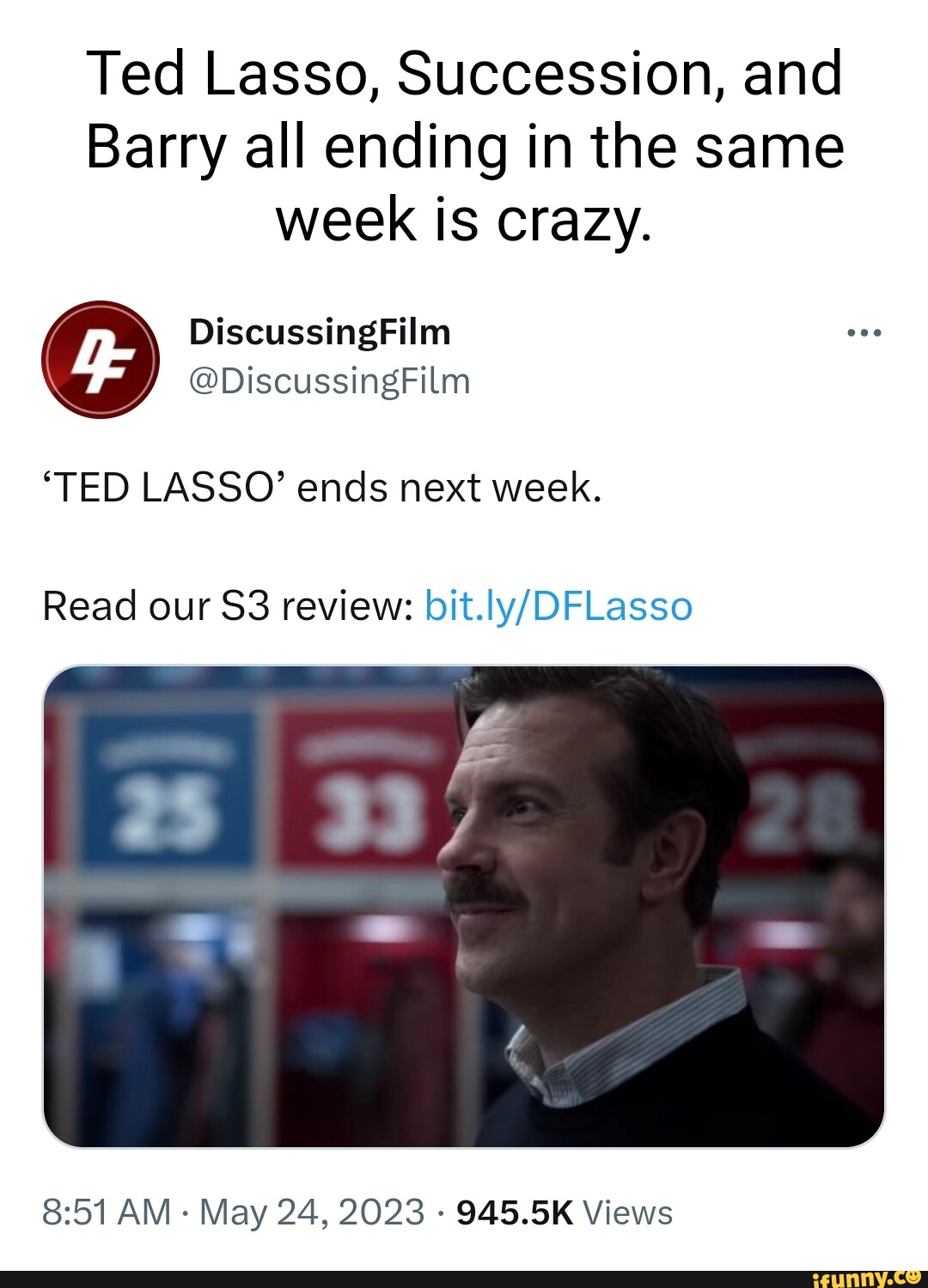 Ted Lasso, Succession, and Barry all ending in the same week is crazy ...
