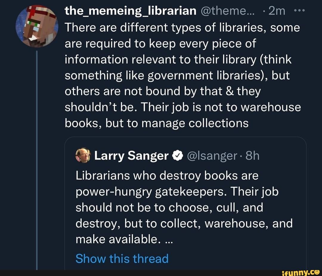 The_ _librarian @theme... There are different types of libraries, some ...