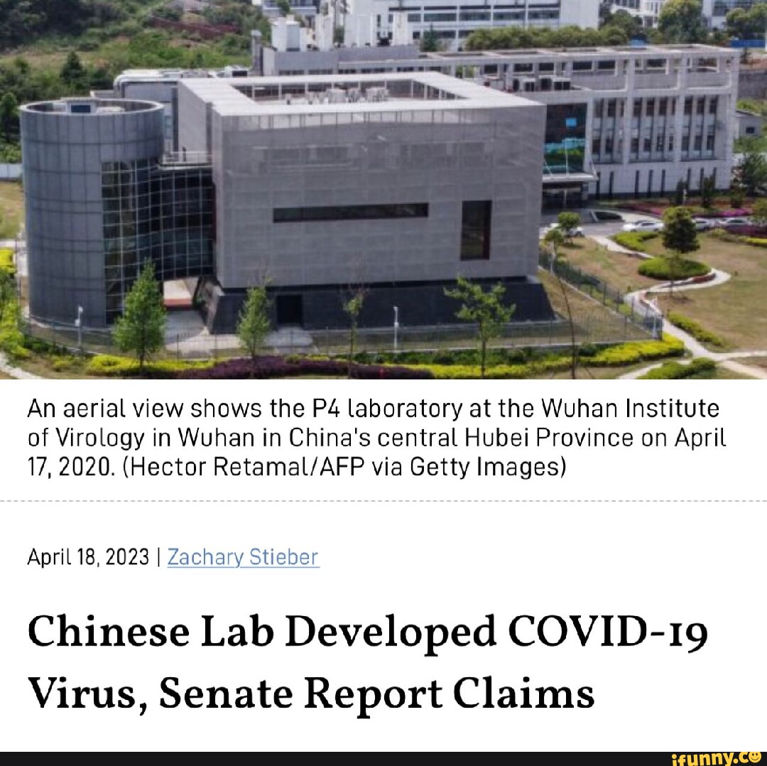 An aerial view shows the laboratory at the Wuhan Institute of Virology ...