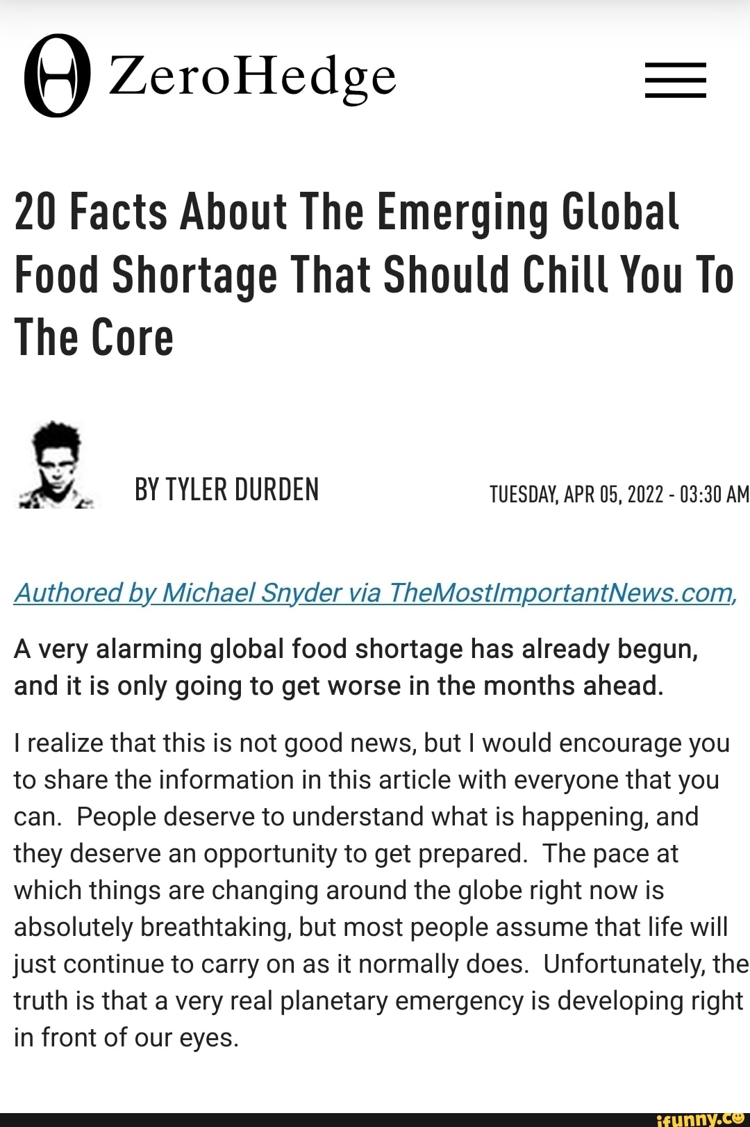 20 Facts About The Emerging Global Food Shortage That Should Chill You ...