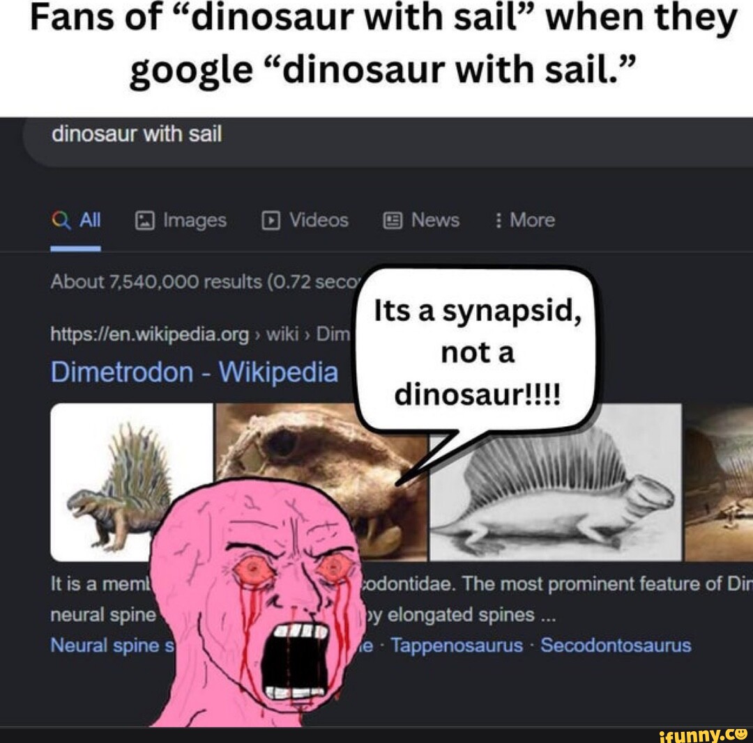 Fans of "dinosaur with sail" when they google "dinosaur with sail ...
