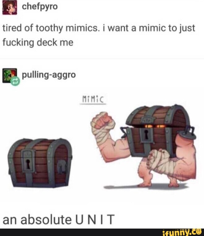 Mimics memes. Best Collection of funny Mimics pictures on iFunny