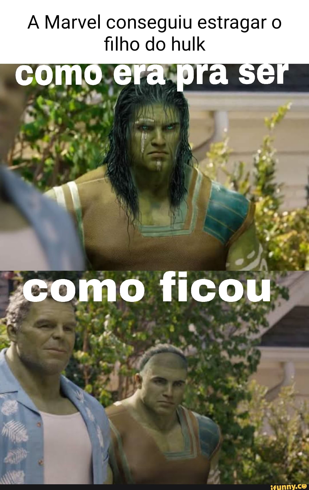 A Marvel conseguiu estragar o filho do hulk como era pra séi como ficou - )