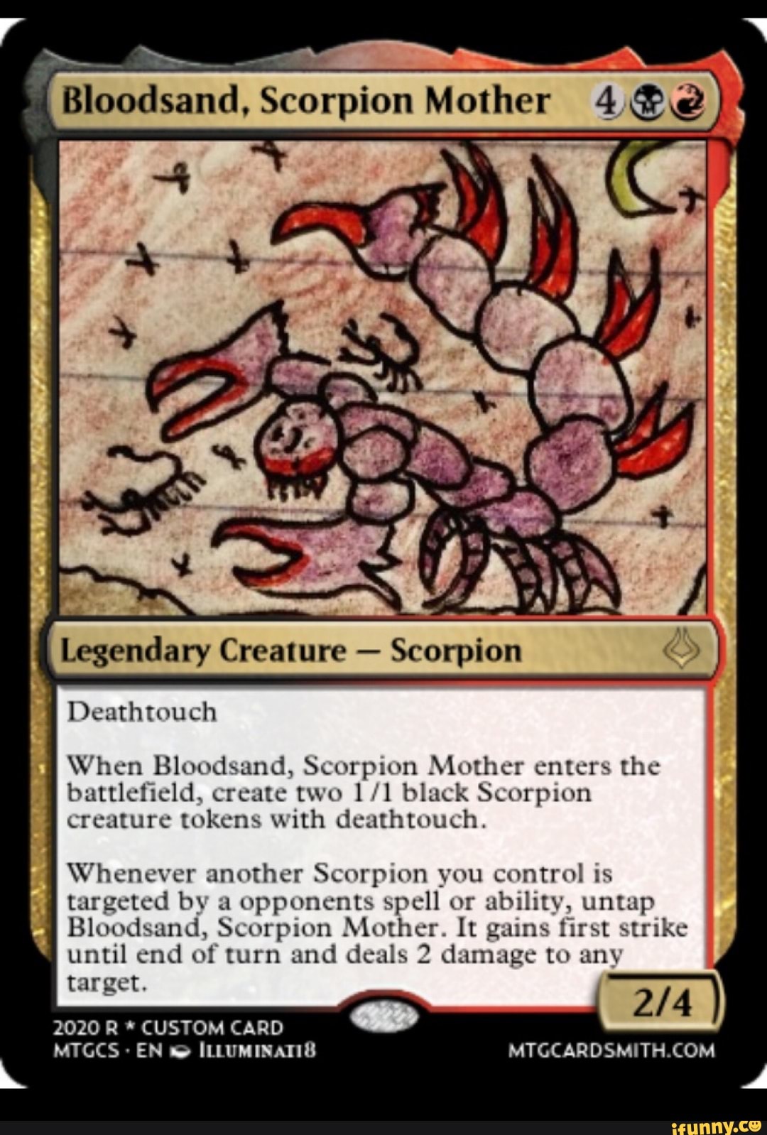 When Bloodsand, Scorpion Mother enters the battlefield, create two 1/1 ...