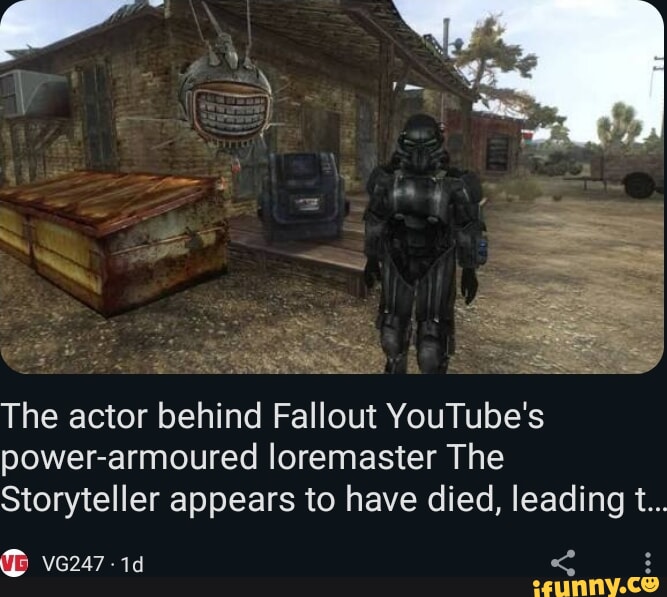 The actor behind Fallout YouTube's power-armoured loremaster The ...