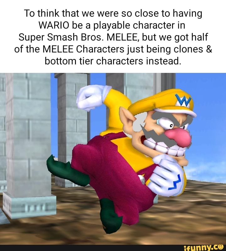 To think that we were so close to having WARIO be a playable character ...