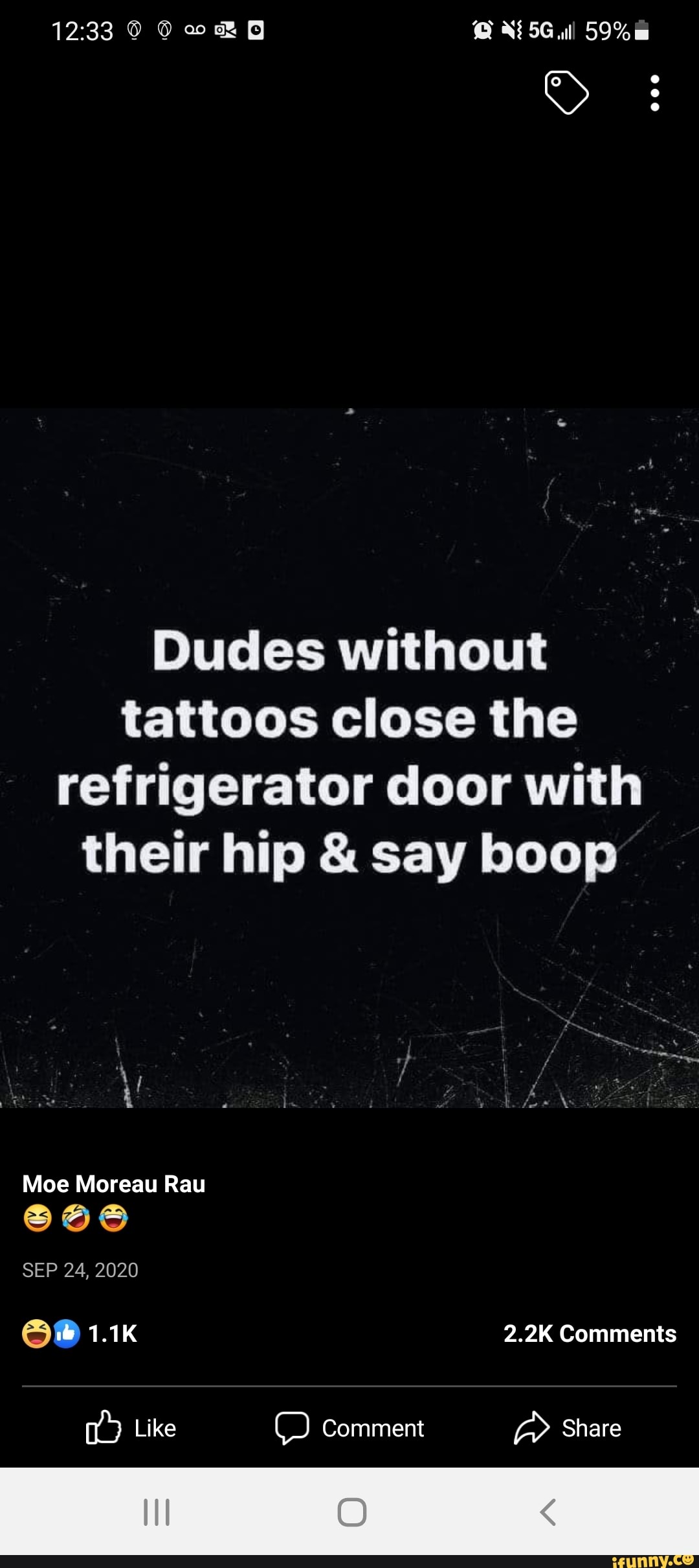 59% Dudes without tattoos close the refrigerator door with their hip ...