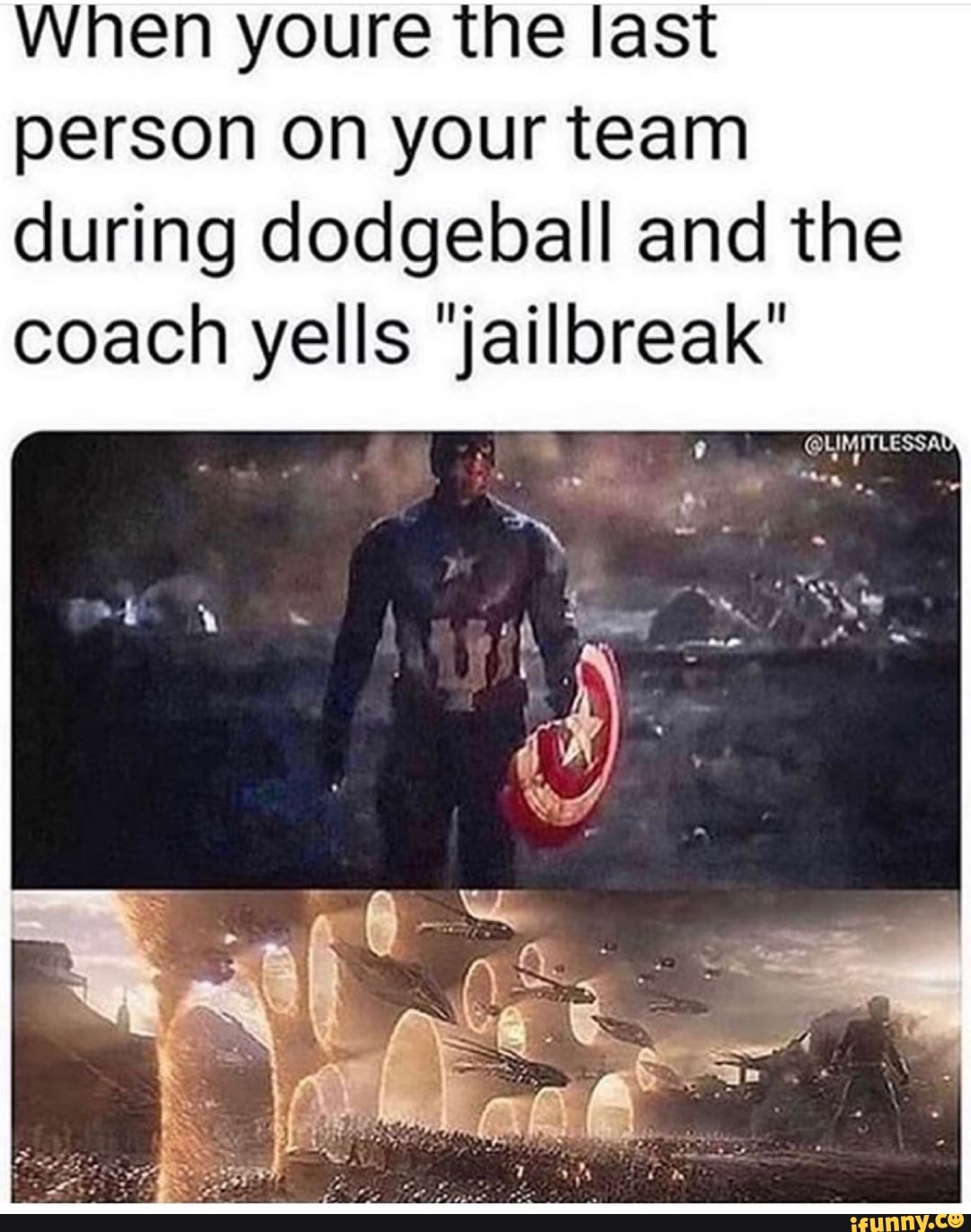 When youre the last person on your team during dodgeball and the coach ...