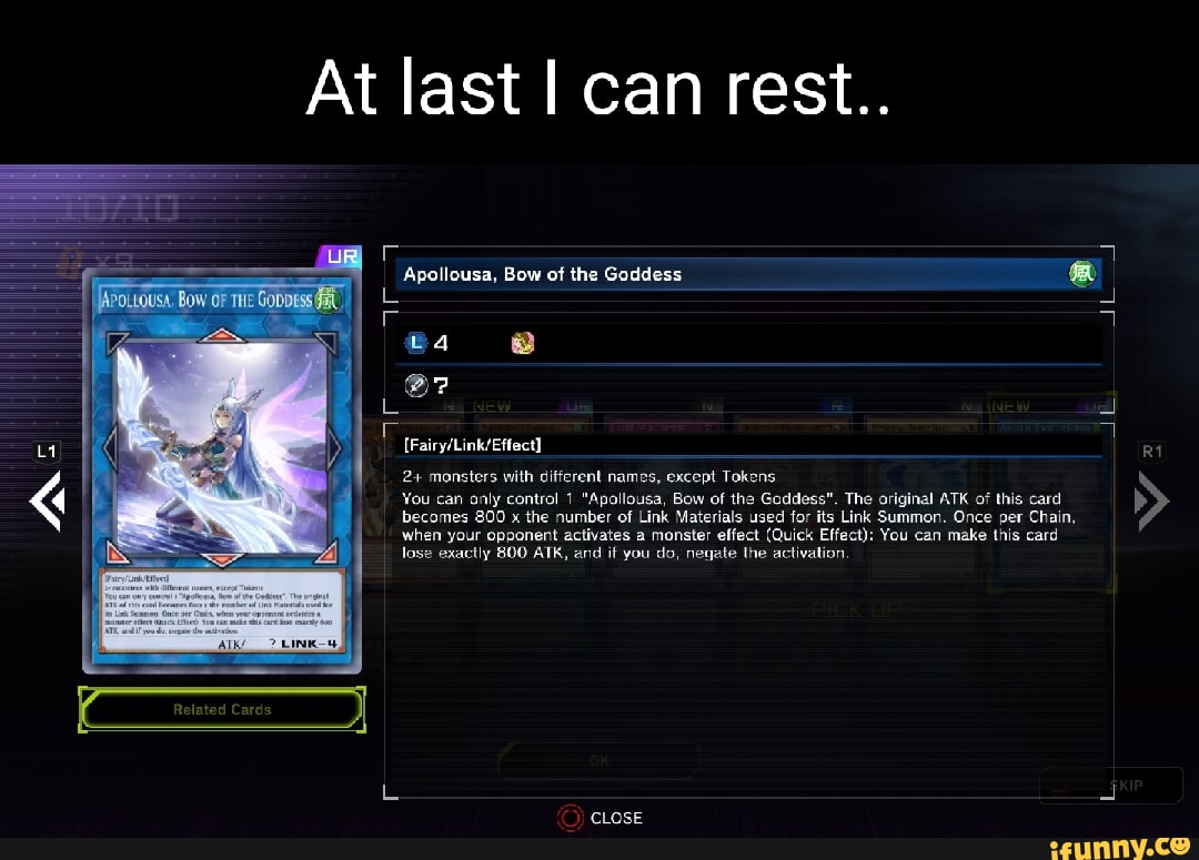 At last I can rest.. Apollousa, Bow of the Goddess @4 8 2+ monsters ...