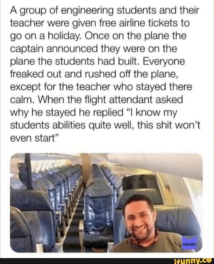 A group of engineering students and their teacher were given free ...