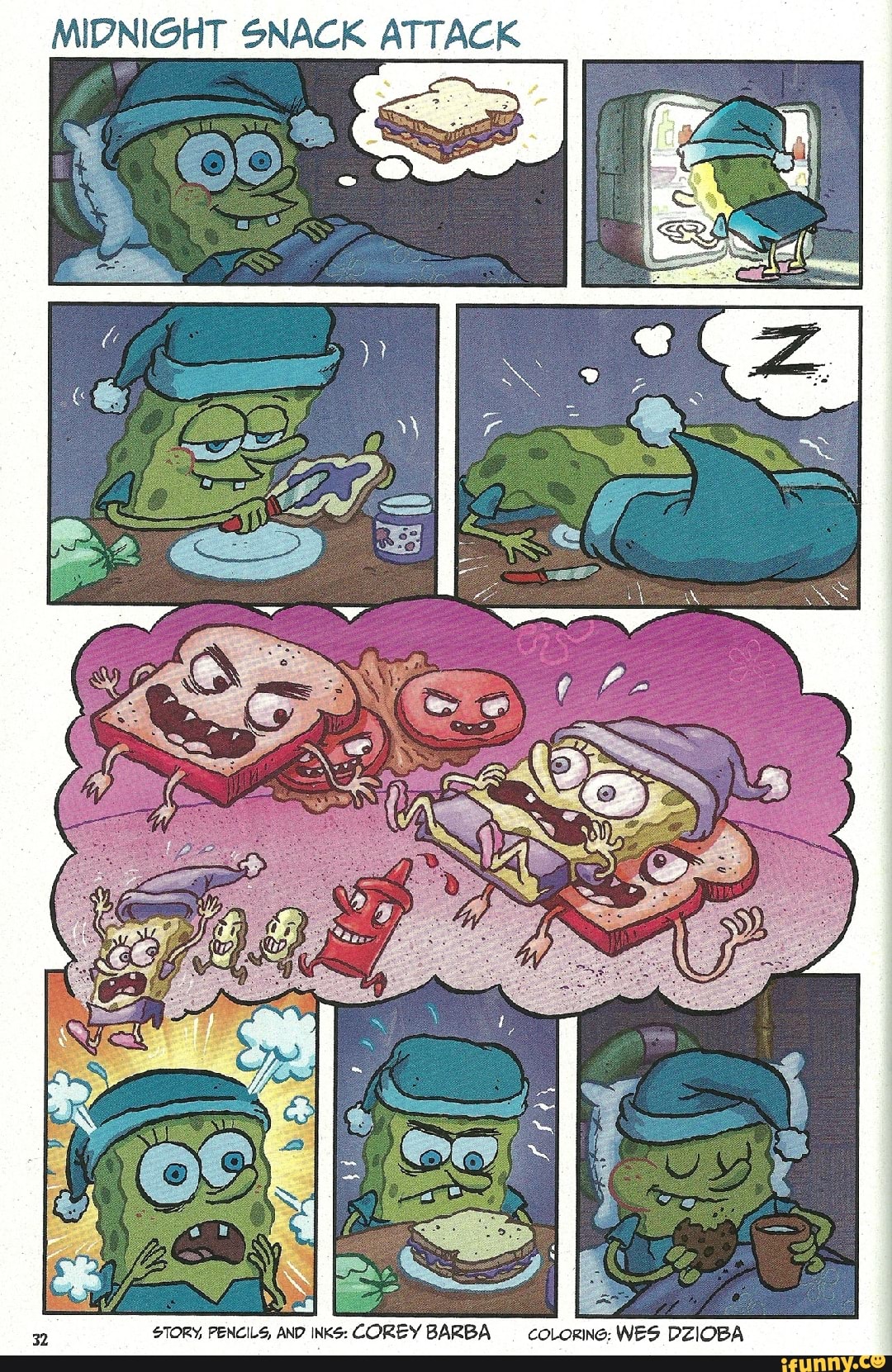 Midnight Snack Attack Story Pencils And Inks Corey Barba Coloring