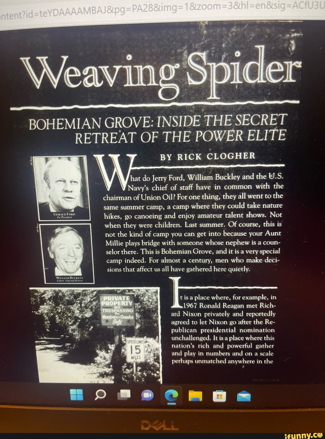 Weaving: BOHEMIAN GROVE: INSIDE THE SECRET RETREAT OF THE POWER ELITE ...
