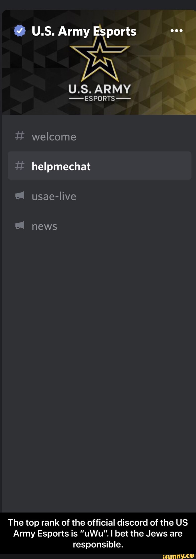 U.S. Army Esports oo welcome helpmechat - The top rank of the official ...