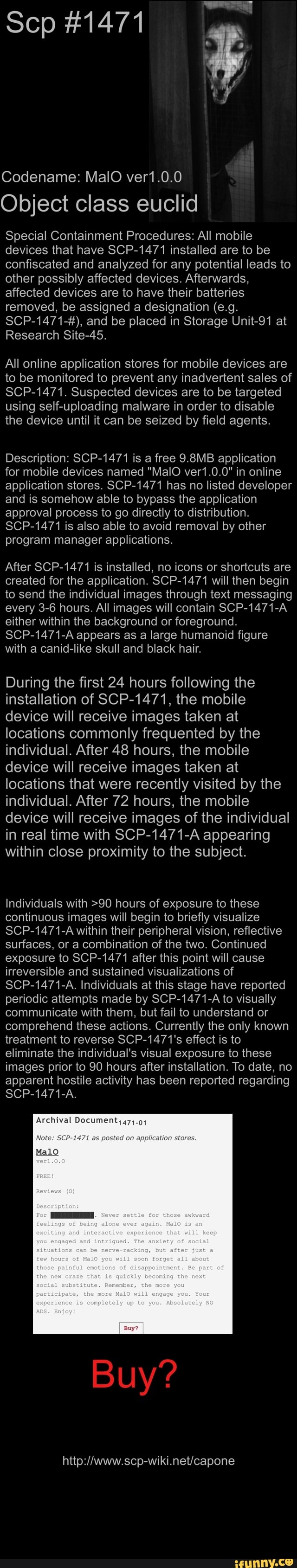 Scp Codename: MaIO ver1.0.0 Object class euclid Special Containment ...