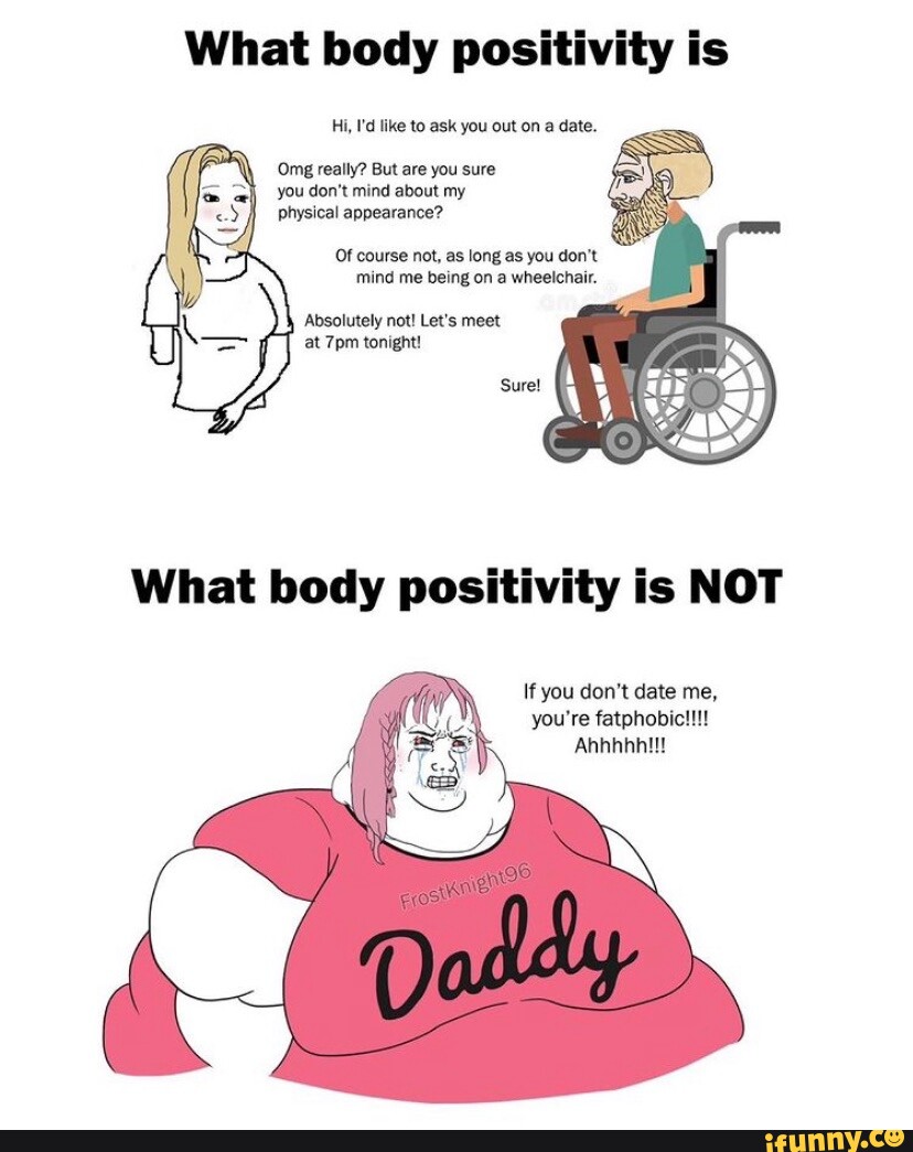 What body positivity is Hi, I'd like to ask you out on a date. Omg ...