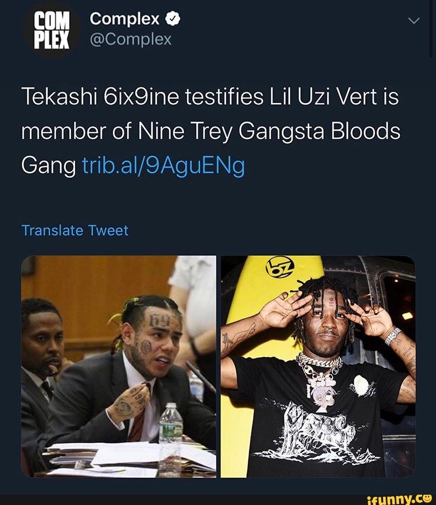 Tekashi 6ixQine testifies Lil Uzi Vert is member of Nine Trey Gangsta ...