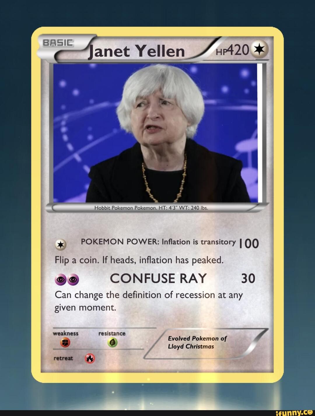 Janet Yellen Hobbit Pokemon 240 POKEMON POWER: Inflation is transitory ...