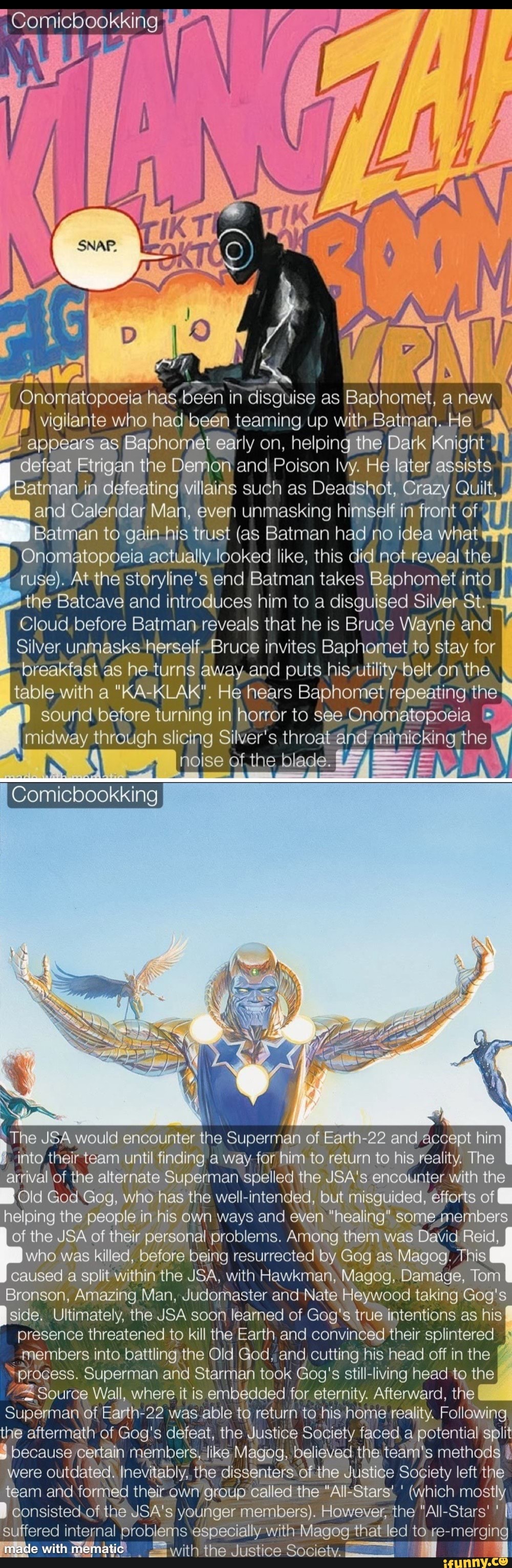 Comicbookking Onomatopoeia has been in disguise as Baphomet, a new ...