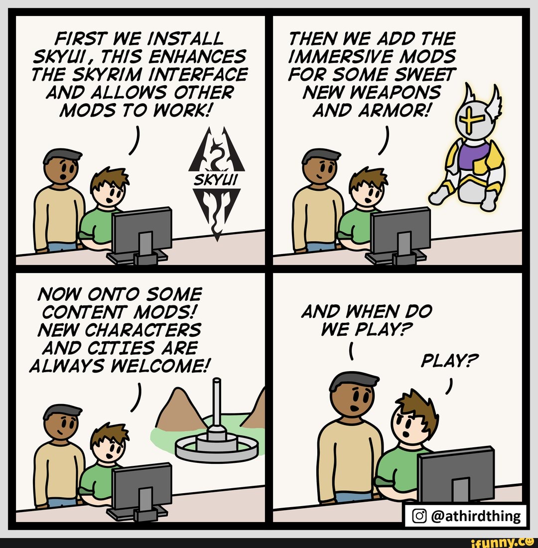 FIRST WE INSTALL SKY, THIS ENHANCES THE SKYRIM INTERFACE AND ALLOWS ...