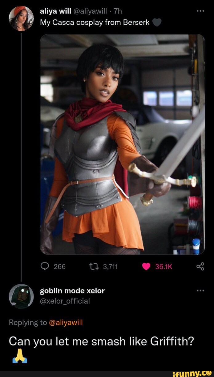 Aliya will @aliyawill - My Casca cosplay from Berserk 266 goblin mode ...
