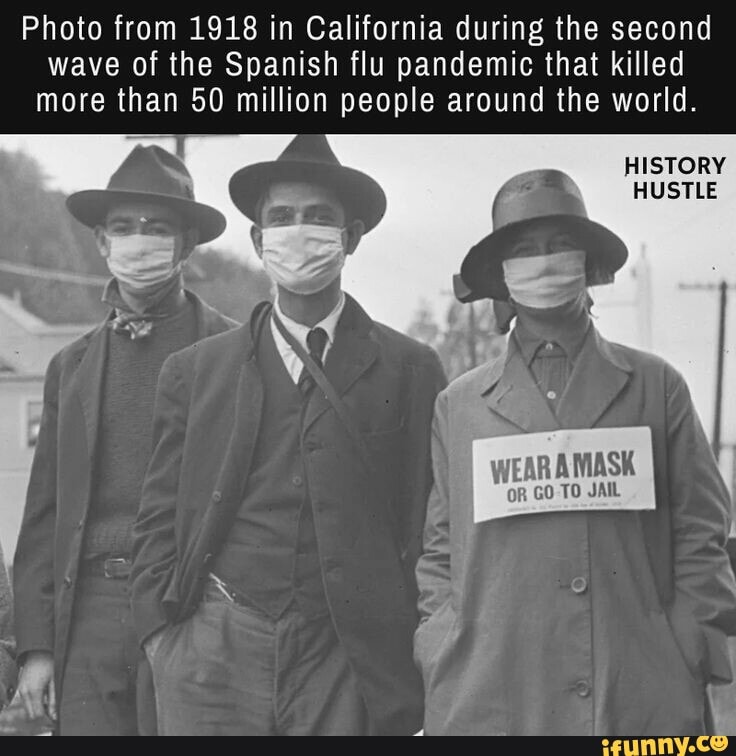 Photo from 1918 in California during the second wave of the Spanish flu ...