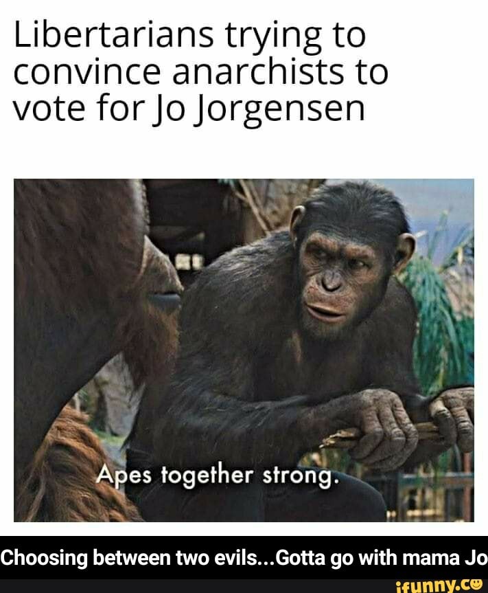 Libertarians trying to convince anarchists to vote for Jo Jorgensen ...