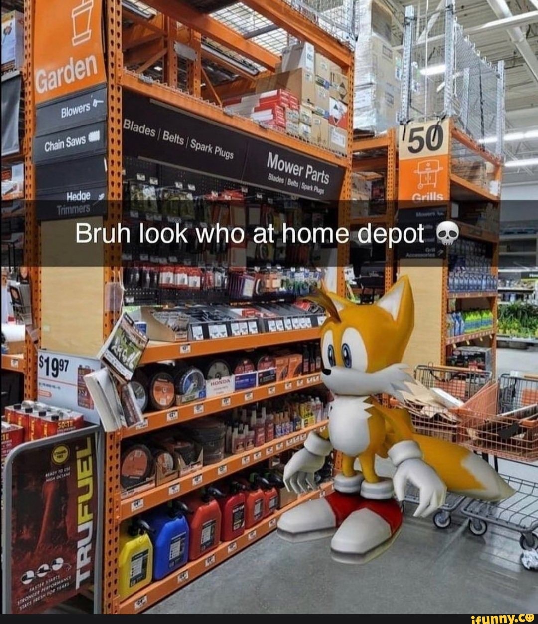 Bruh look who at home depot - )
