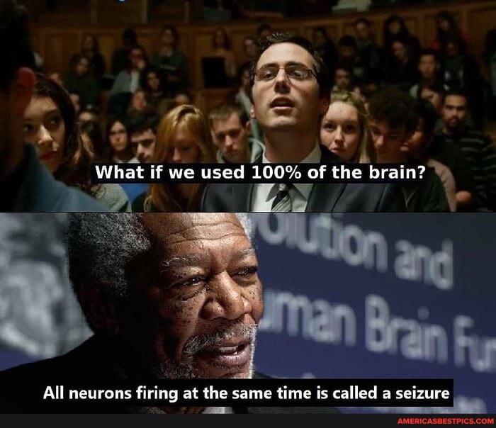 What if we used 100% of the brain? All neurons firing at the same time ...