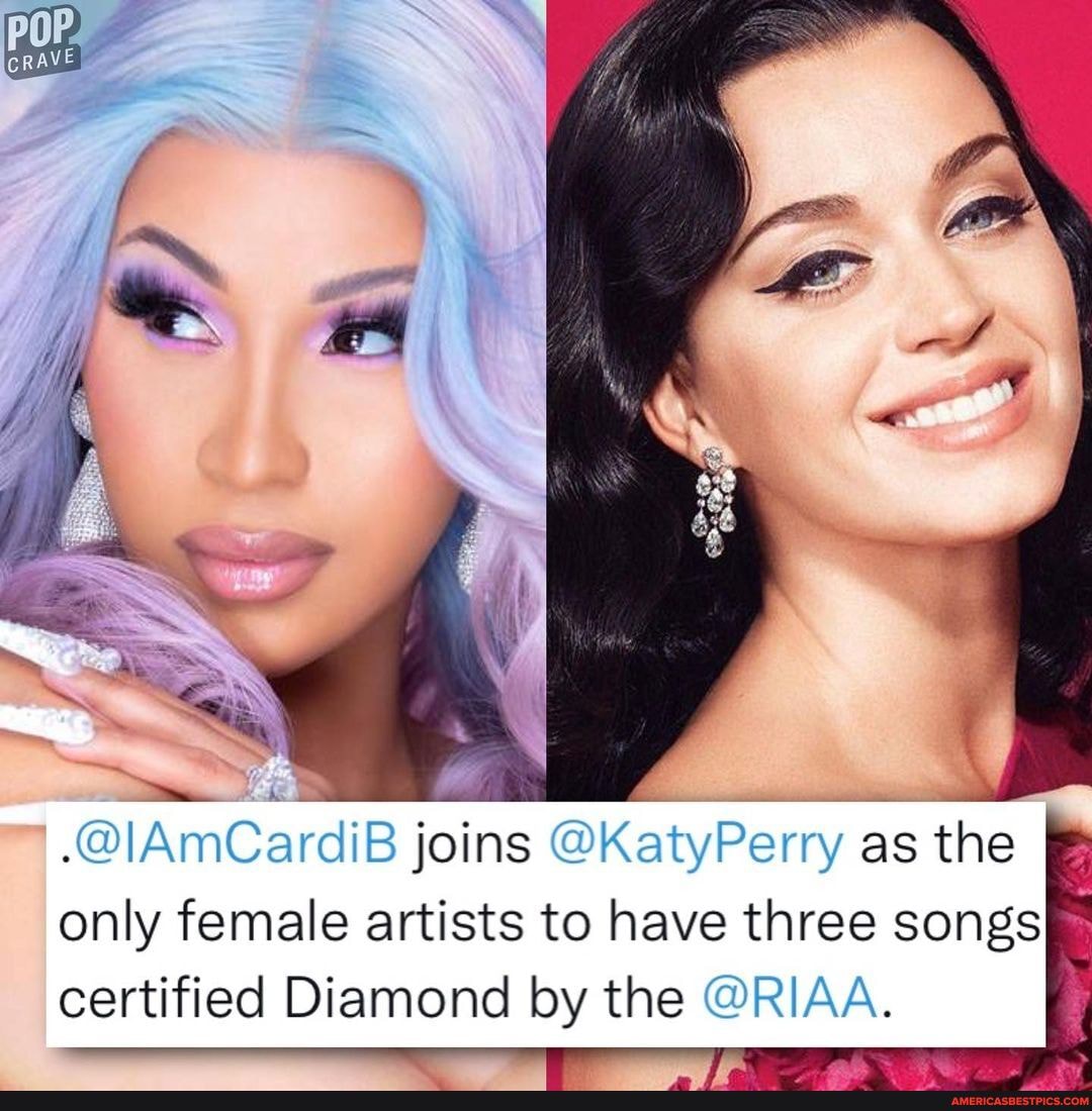 Ll .@IAmCardiB joins @KatyPerry as the only female artists to have ...