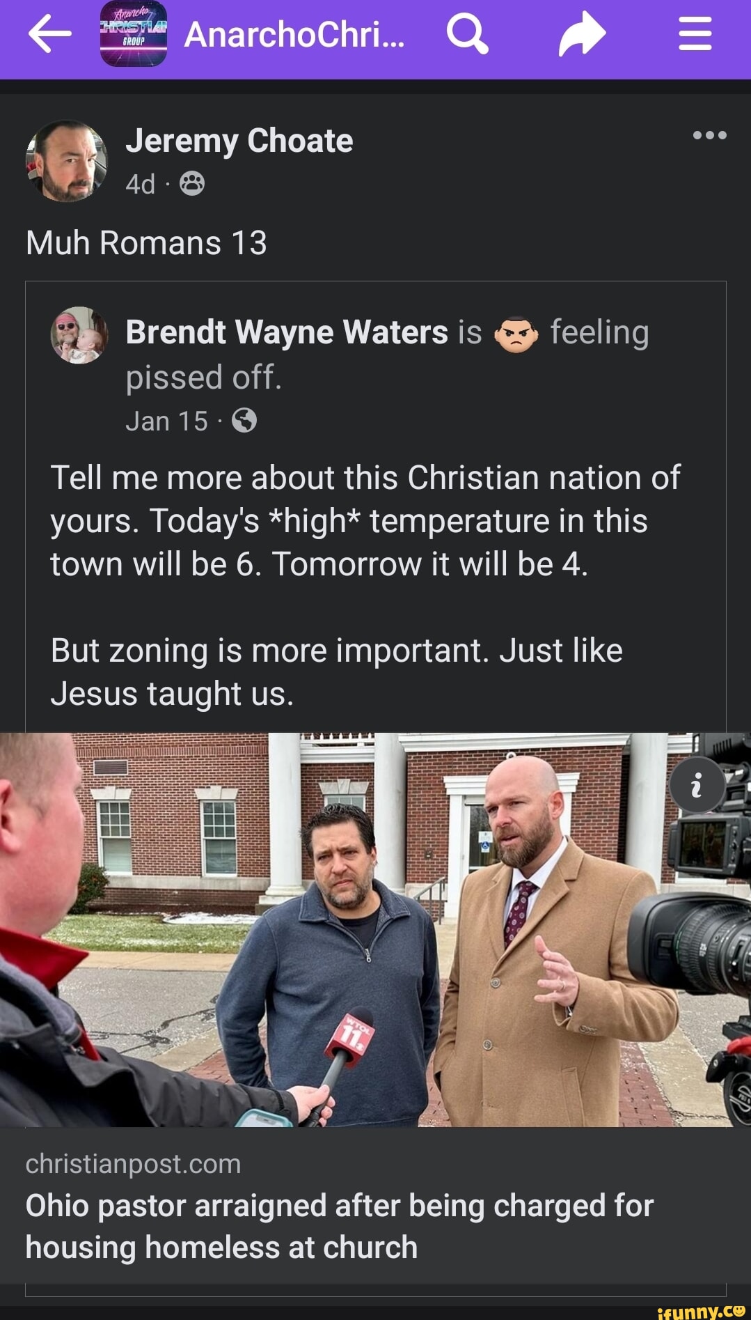 AnarchoChri.. Jeremy Choate "wa Muh Romans 13 ( Brendt Wayne Waters is ...