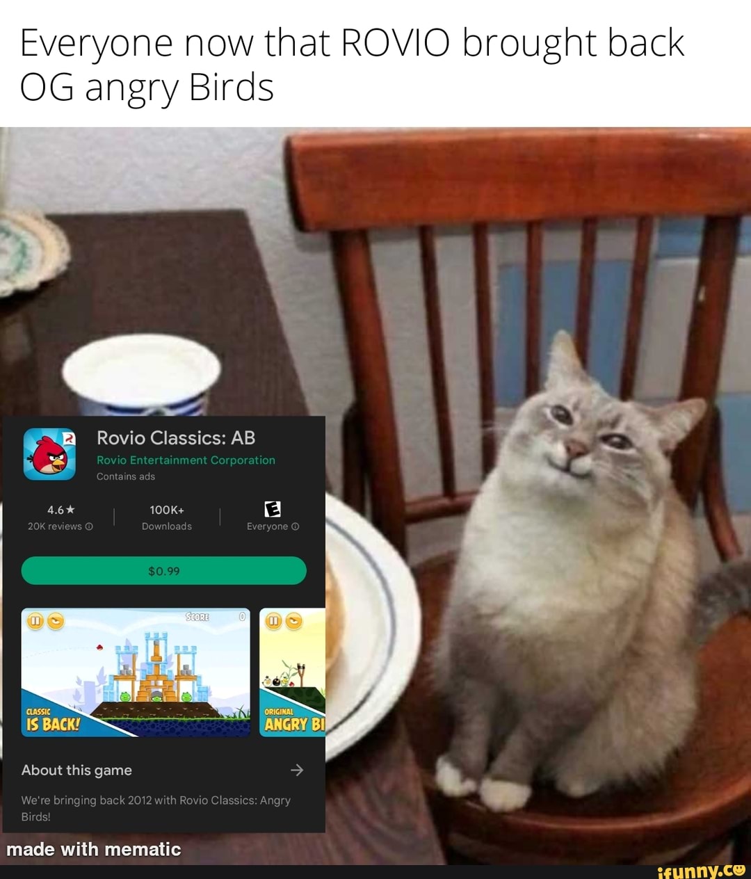 Everyone now that ROVIO brought back OG angry Birds Rovio Classics: AB ...