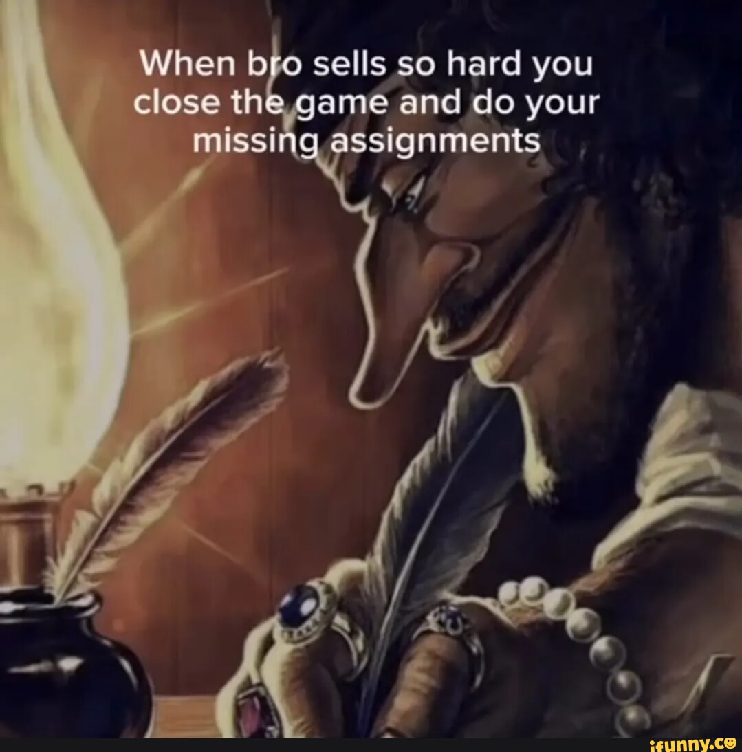 When bro sells so hard you close the game and do your missing ...