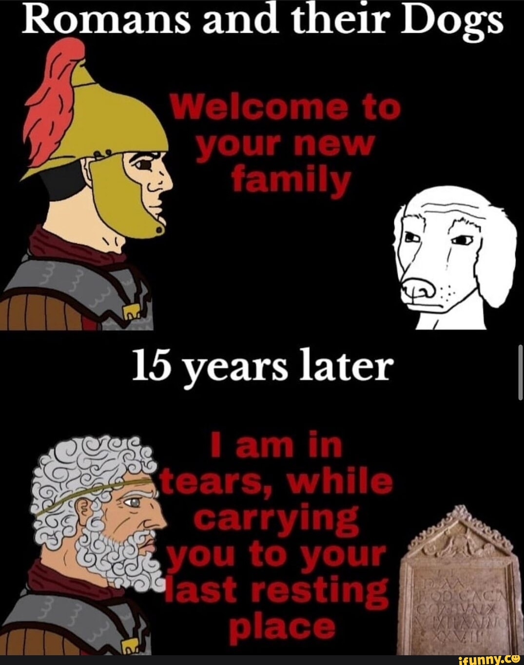 Romans and their Dogs 15 years later - iFunny