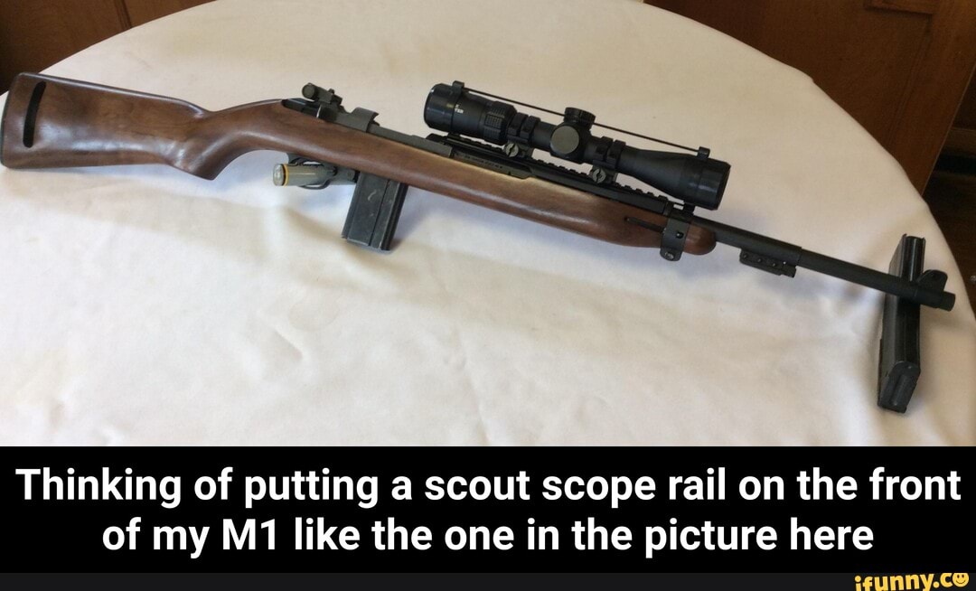 Thinking of putting a scout scope rail on the front of my M1 like the ...