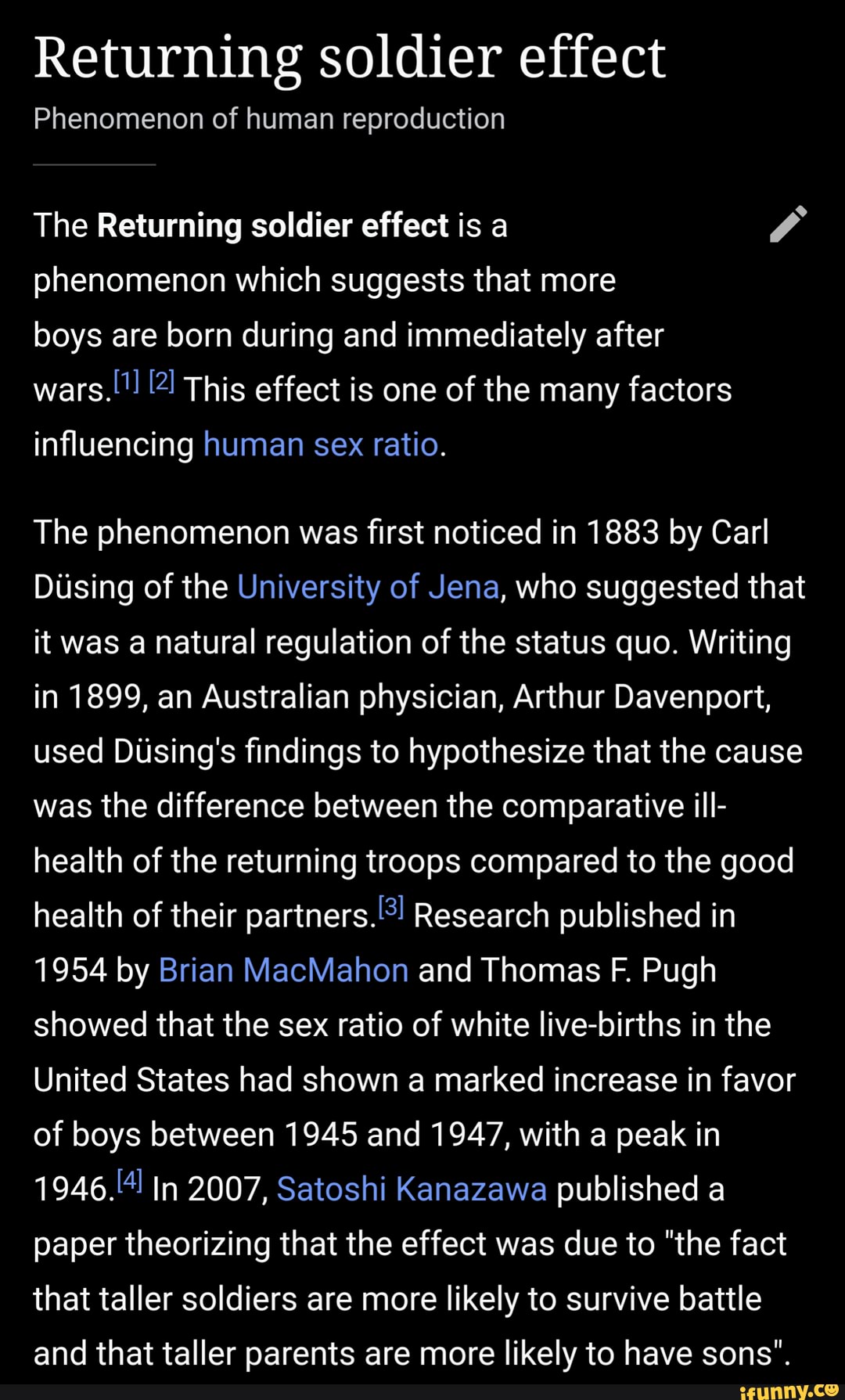 Did you know? There are more boys born during and immediately after ...