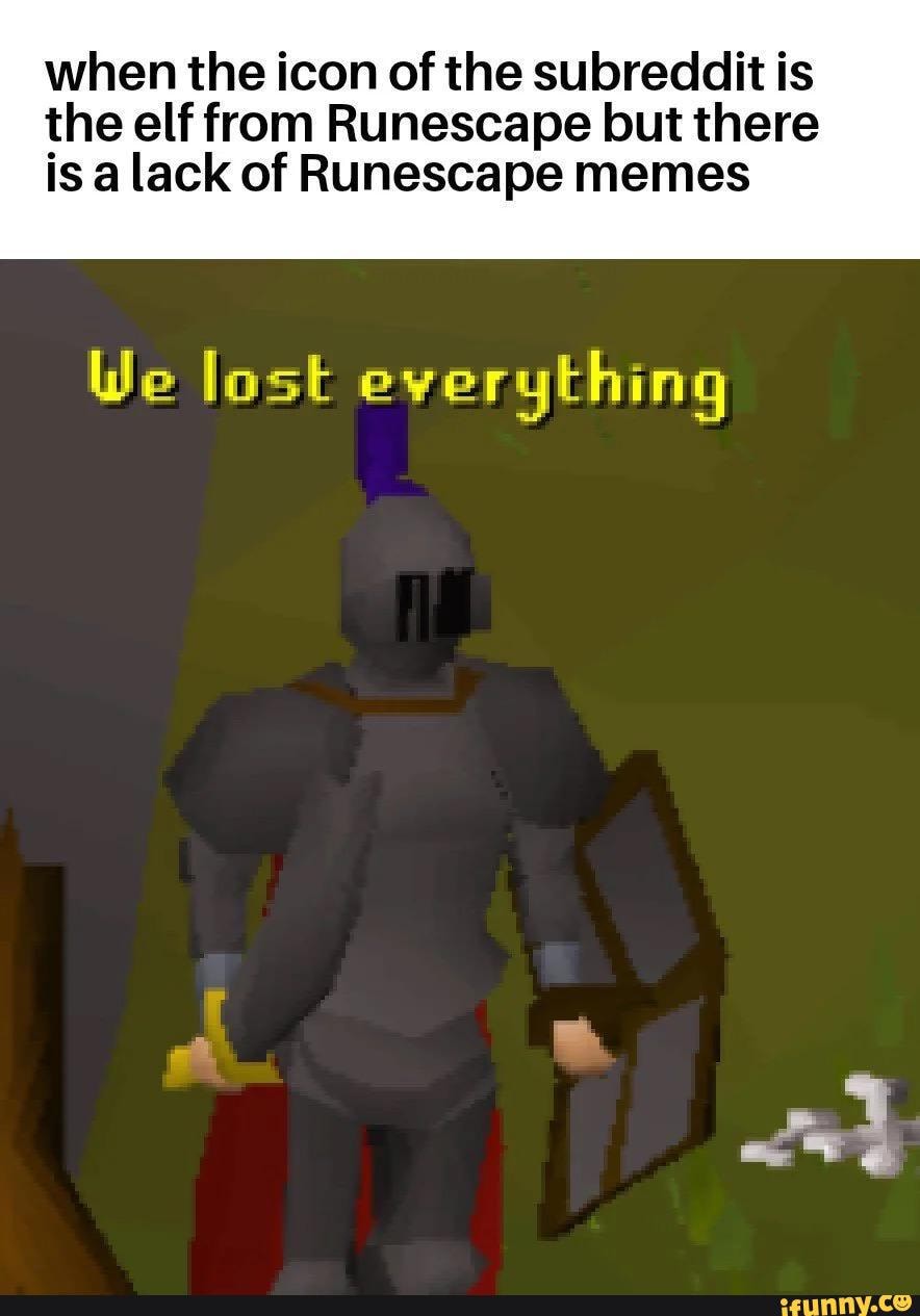 When the icon of the subreddit is the elf from Runescape but there is ...