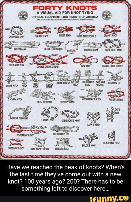FORTY KNOTS VISUAL AID FOR KNOT TYING 'OFFICIAL scoUTS oF om: ORE Have ...